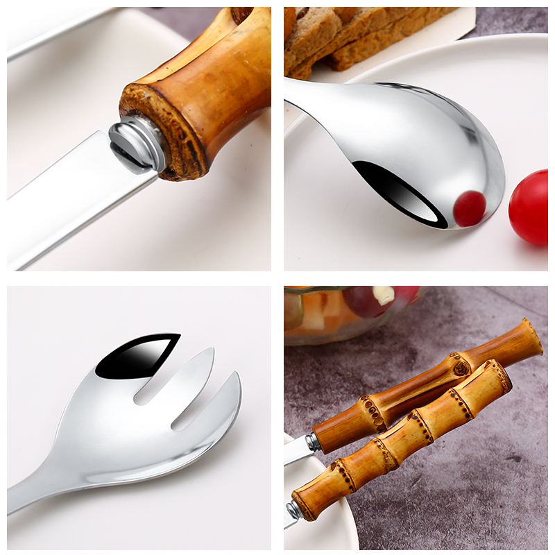 Bamboo Handle Serving Spoons – at home with Maria